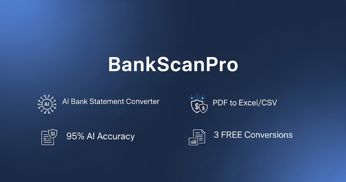 BankScanPro - AI Bank Statement Converter | PDF to Excel/CSV